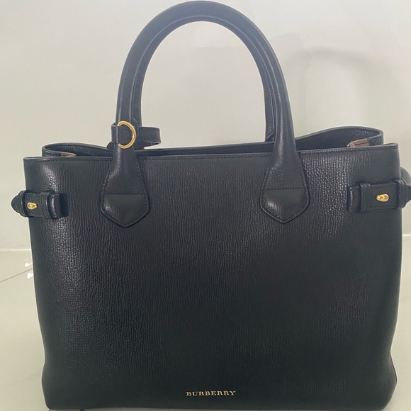 Burberry | Bags | Black Burberry Ll Med Banner House Tote Bag No ...